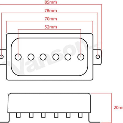 VANSON AlNiCo V Chrome P90, Humbucker Size Single Coil | Reverb UK