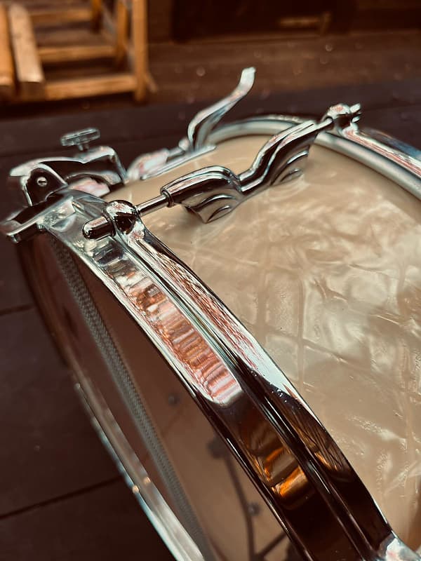 Premier Super Ace small script logo 1950 - Pearl | Reverb