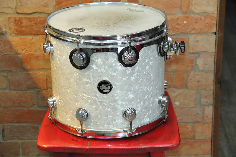 DW Pre Collector's white marine pearl tom 14x12 | Reverb Australia