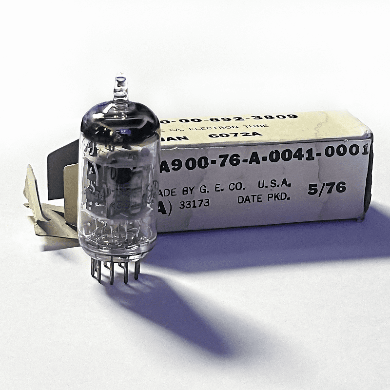 GE NOS NIB JAN GE 6072A (12AY7) Black Plate Vintage Tube 1976 | Reverb