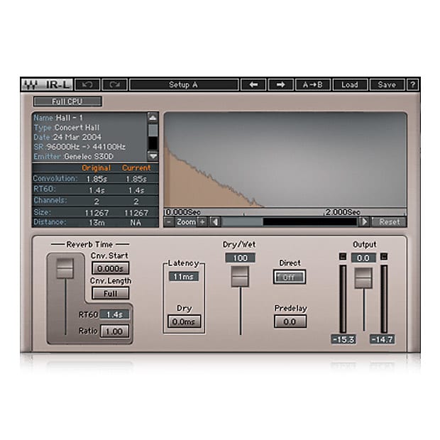 Waves IR-L Convolution Reverb (Download) | Reverb