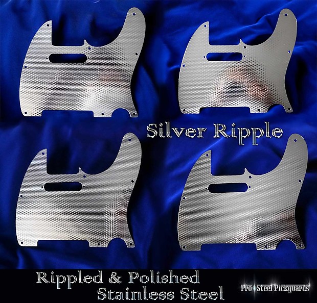 Silver Ripple Stainless Pickguard Fender Telecaster Durable | Reverb