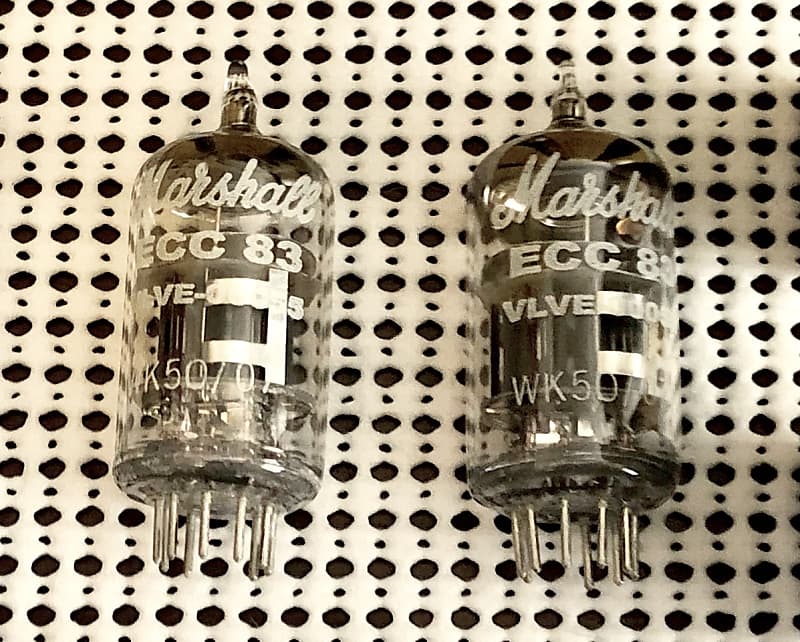 Marshall ECC83 Preamp Tube (Pair VLVE-00055) 2010s Clear | Reverb