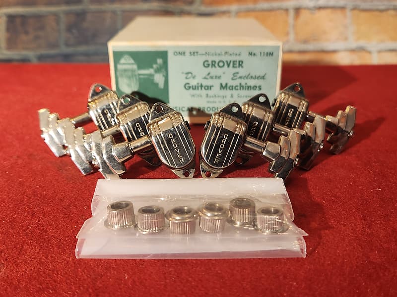 Vintage 1960a Grover Deluxe Nickel 3+3 Imperial Tuners w/ | Reverb