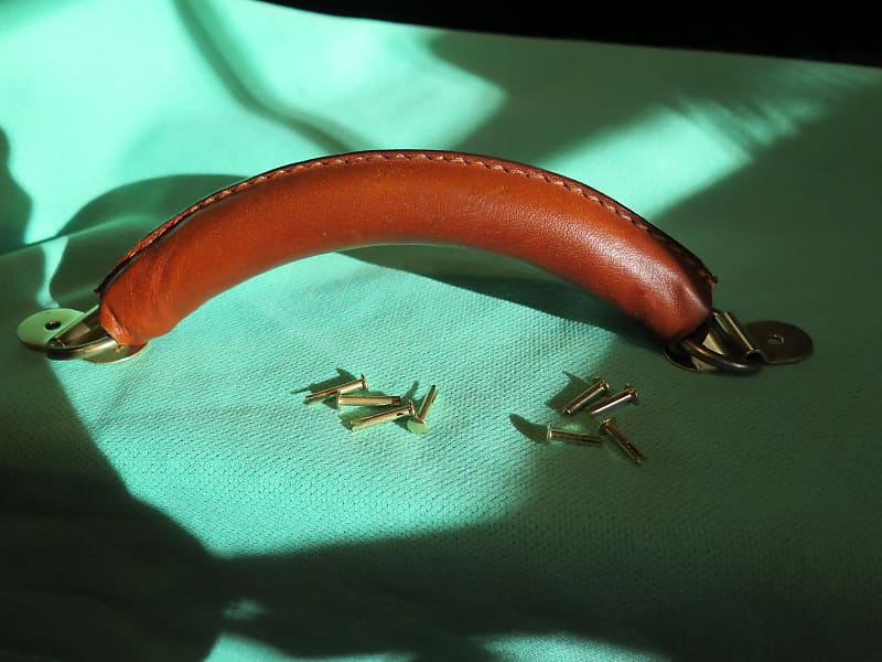 vintage NOS TKL handle tan banana handle for guitar case or | Reverb