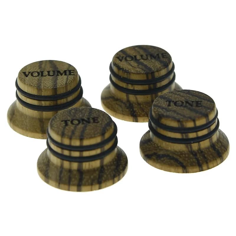 Zebra Wood 4pcs Guitar Volume Tone Control Knobs | Reverb