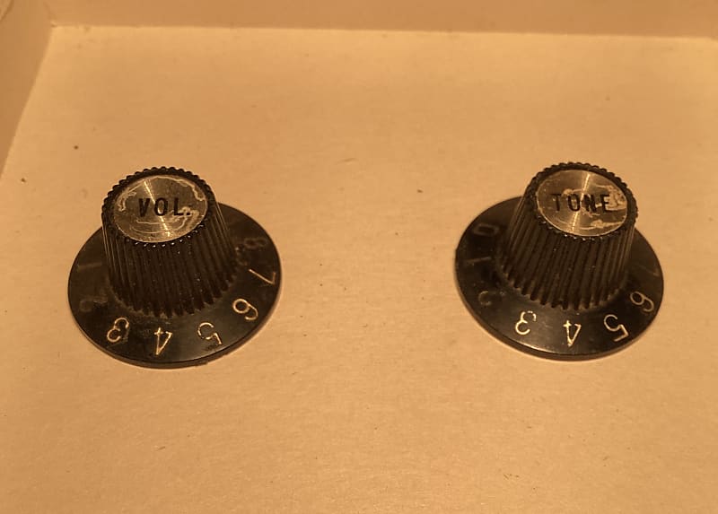 Vintage 1960's Gibson Guitar Witch Hat Volume Tone Knob Set | Reverb