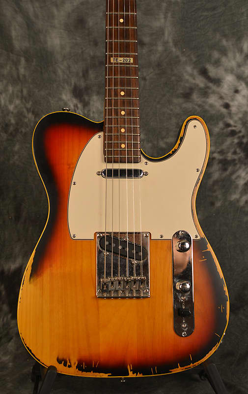 ESP LTD TE-202 Telecaster Custom Sunburst Distressed Relic | Reverb