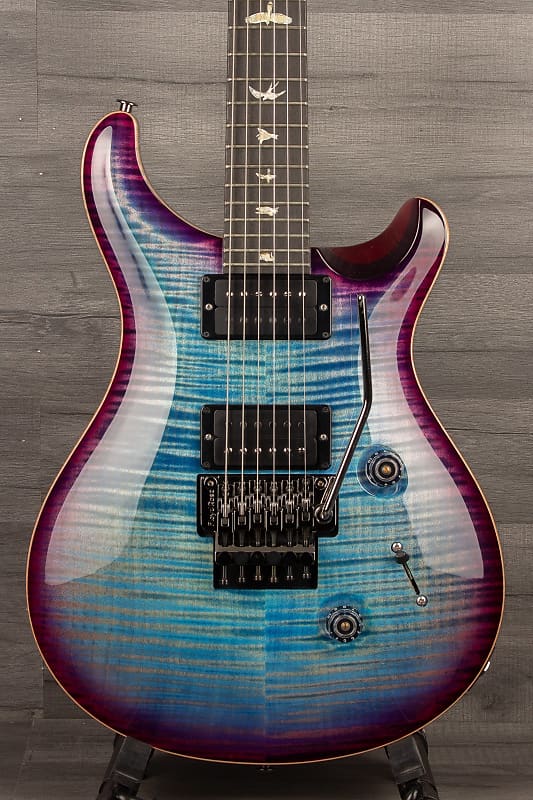 PRS - Wood Library Custom 24 Floyd Aquabluex Purple Burst | Reverb