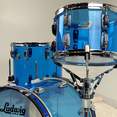 Ludwig 18/12/14" Vistalite Jazzette Drum Set - Blue Vistalite | Reverb