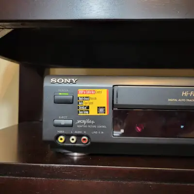 Sony VHS Player SLV-685HF Black VCR Watch VHS Tapes Record TV | Reverb