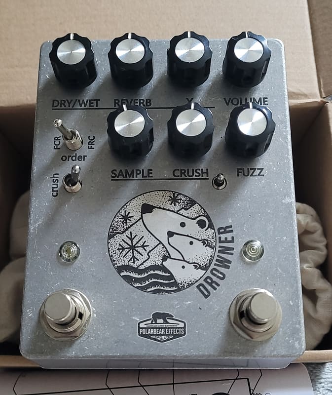 Polarbear Effects Drowner 3 Raw Fuzz Bitcrusher Reverb | Reverb UK