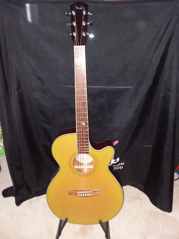 Fender Electro Lounge Acoustic 2004 Red Metal flake | Reverb