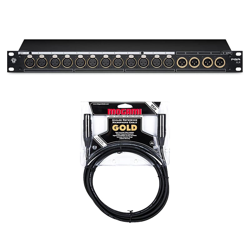 Black Lion BPR XLR 16-Point XLR Patchbay Bundle with Mogami | Reverb