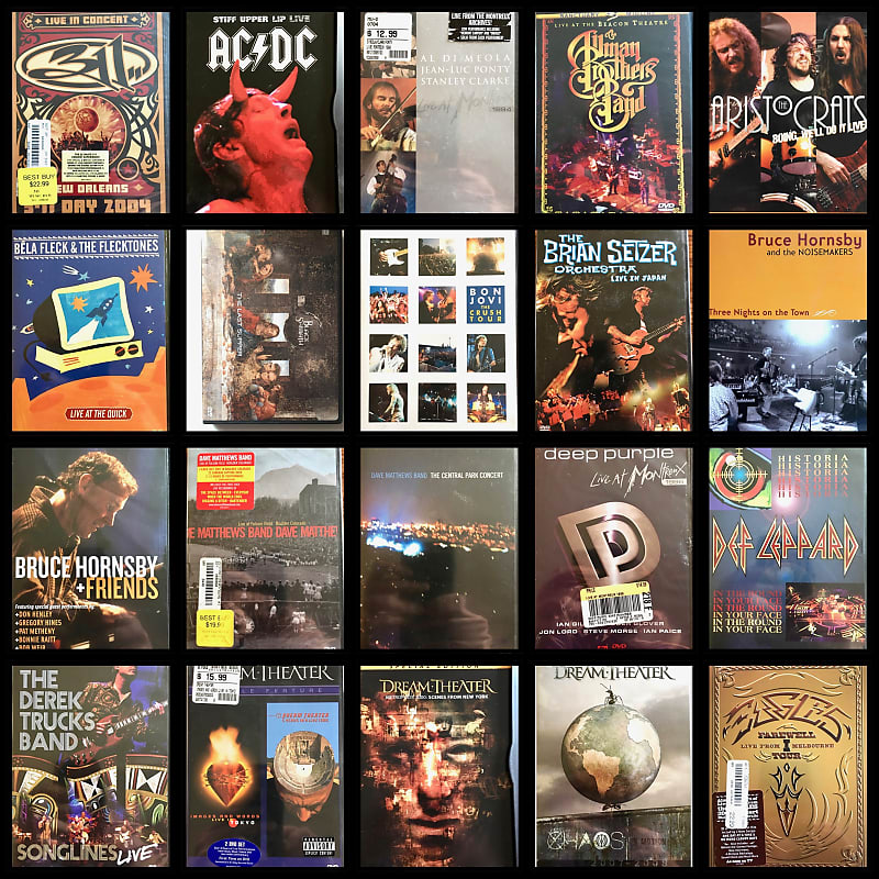 Huge Live Music Concert DVD Bundle Variety of Genres | Reverb