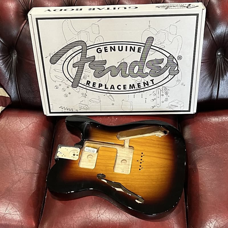 Fender 72 Deluxe Thinline Telecaster Guitar Body In Sunburst | Reverb