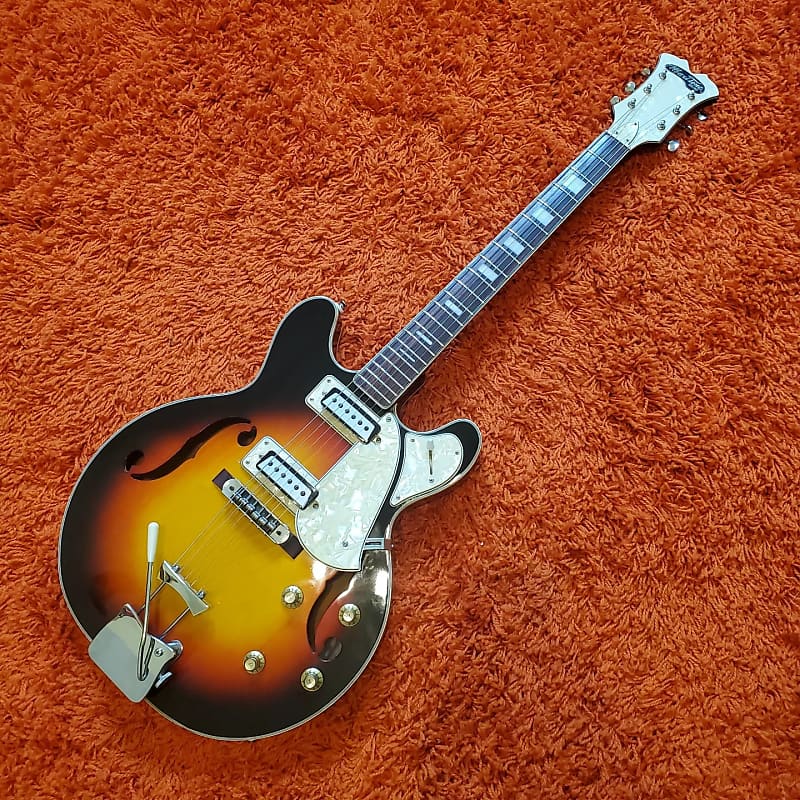 60's Maxitone (Aria/Univox) Hollowbody Sunburst Matsumoku | Reverb