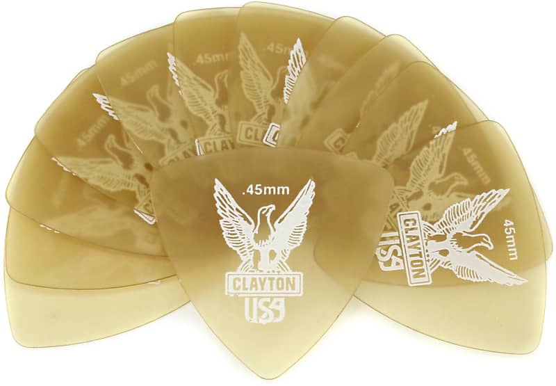 Clayton Ultem Rounded Triangle Picks 12-pack .45mm (2-pack) | Reverb