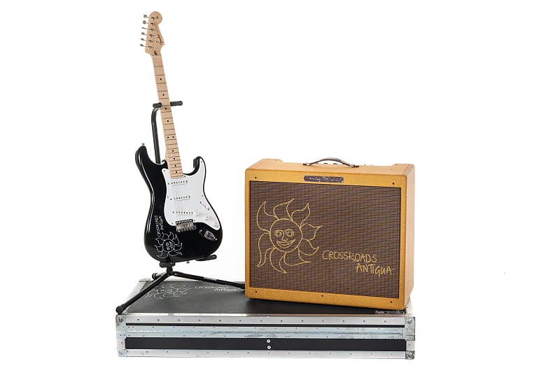 Crossroads Antigua Fender Twin Amp and Blackie Strat | Reverb