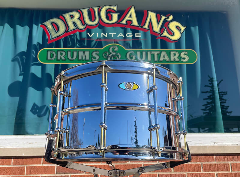 Ludwig 8x14 Supralite Steel Snare Drum 10-Lug LW814SL P86 | Reverb
