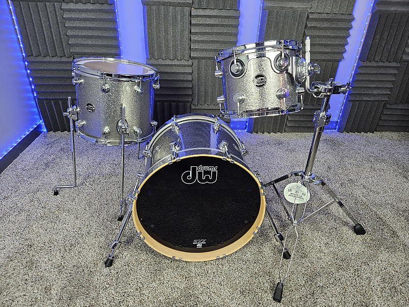 DW Performance Series 3 Piece Shell Kit - Titanium Sparkle | Reverb