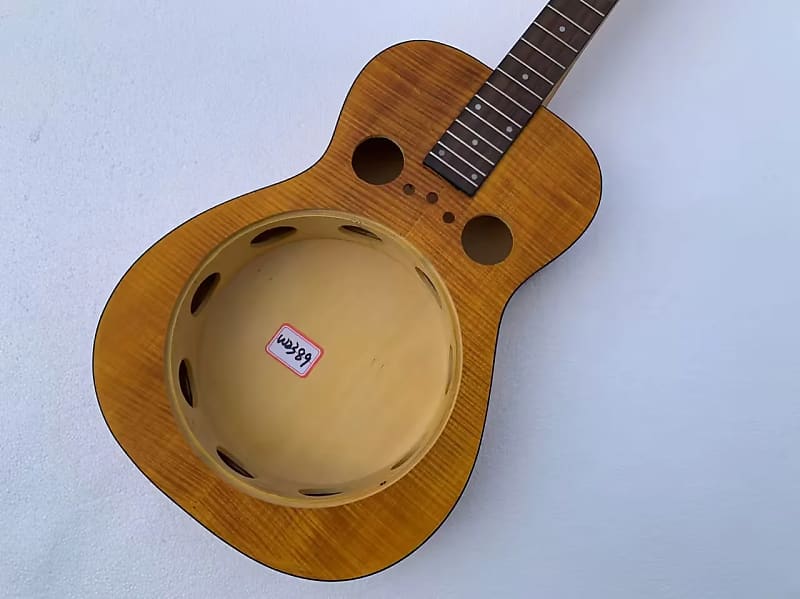 Tiger Maple Top DIY Dobro Resonator Guitar, Maple Neck, | Reverb