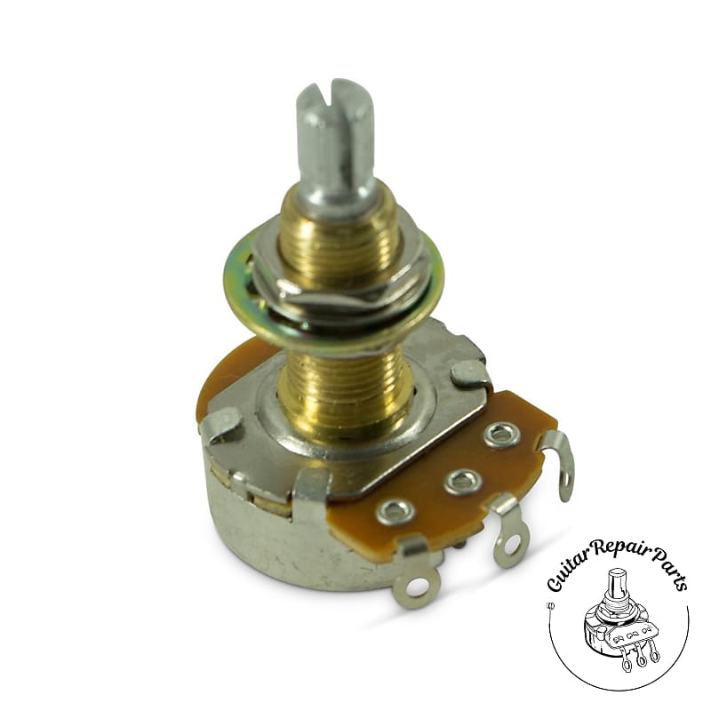 Alpha 500K Reverse Audio Taper Pot, Left Handed, 3/4" | Reverb