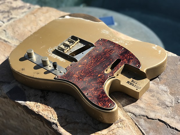Real Life Relics Tele Telecaster Body Aged Shoreline Gold | Reverb