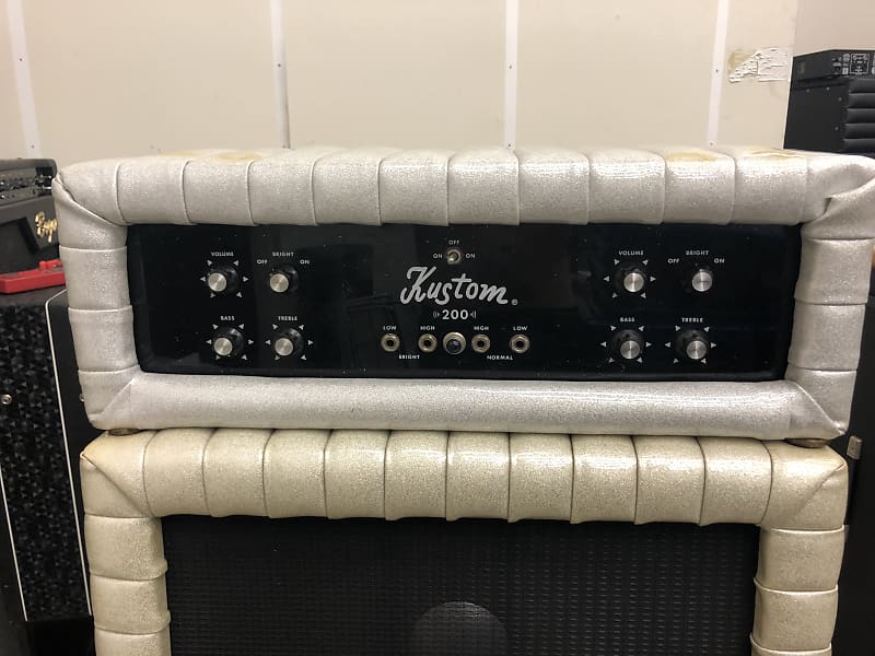 Kustom 200 1967 W 2-15 JBL cab White | Reverb