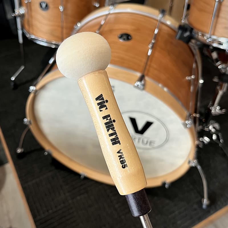 VicKick WOOD SHAFT VKB5 Felt Bass Drum Beater Vic Firth Kick | Reverb