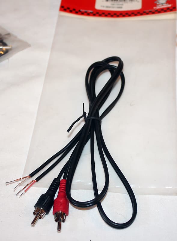 TWO Fender cable for reverb tank to amp with stripped leads | Reverb