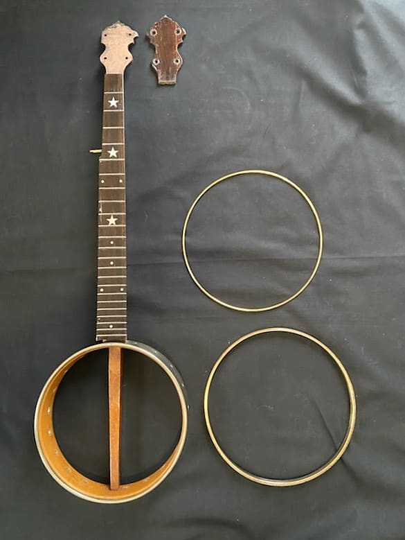 JE Dallas Open back 5 string banjo Approx 1915 Metal body on | Reverb