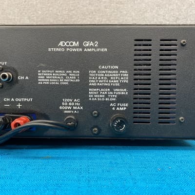 Adcom GFA-2 2 Channel Power Amplifier - Rack Mountable - | Reverb