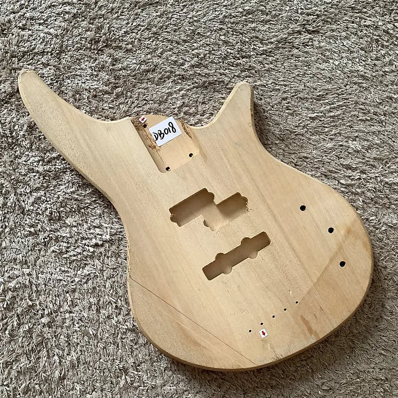 Basswood Unfinished 4/5 String Bass Guitar Body DIY Project | Reverb