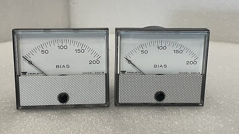 Triplett 220-G BIAS Panel Meter 0-200 Pair | Reverb
