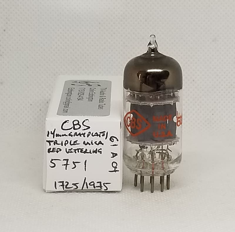 CBS 5751 Gray Plates Triple Mica Balanced Single NOS ECC83 | Reverb
