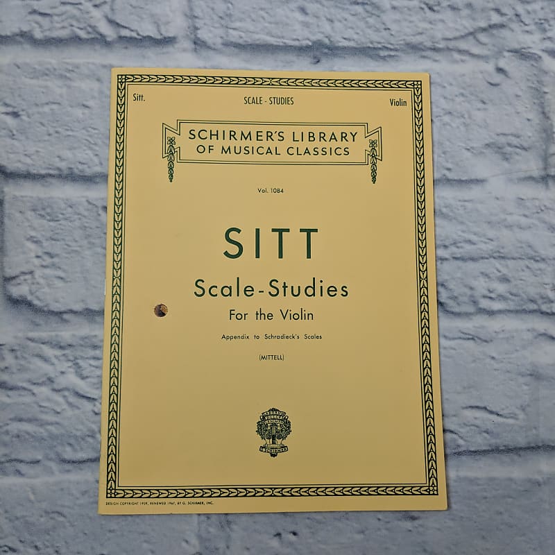 Sitt Scale - Studies For the Violin | Reverb