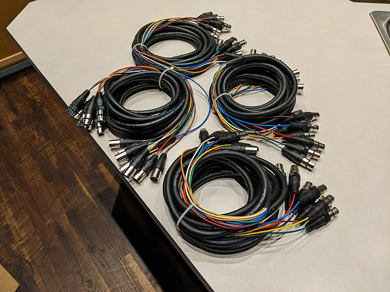 (4x) Fat Toad 20' XLR Cable snake (8 Channels) - Black | Reverb