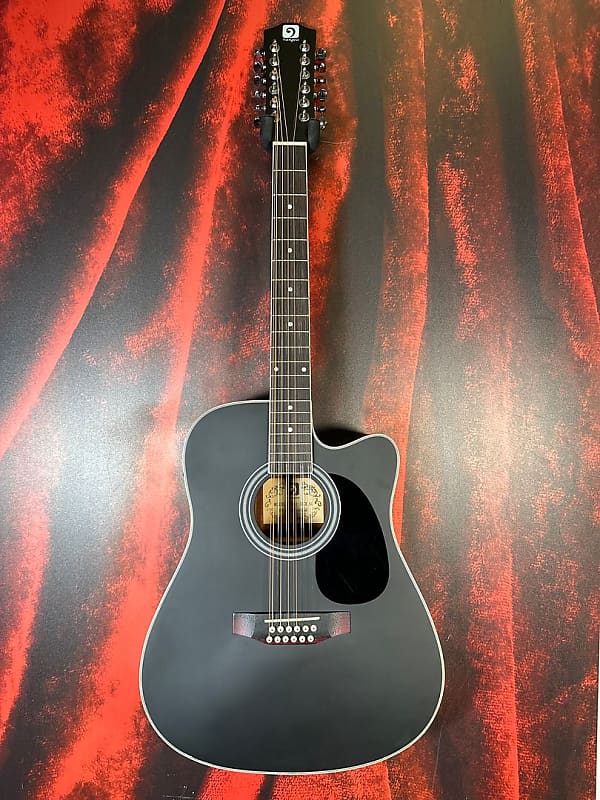 VANGOA VG41-12CE BK ACOUSTIC ELECTRIC GUITAR 12 String Guitar | Reverb