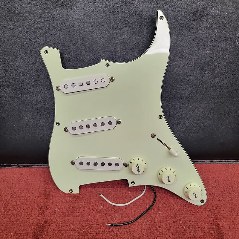 Fender Custom Shop Pickups Loaded Pickguard - White/Mint | Reverb