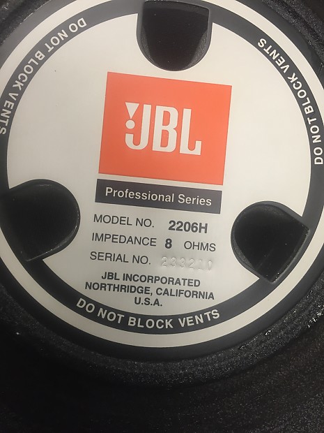 Jbl 2206H 12" low frequency transducers 1990s ? | Reverb