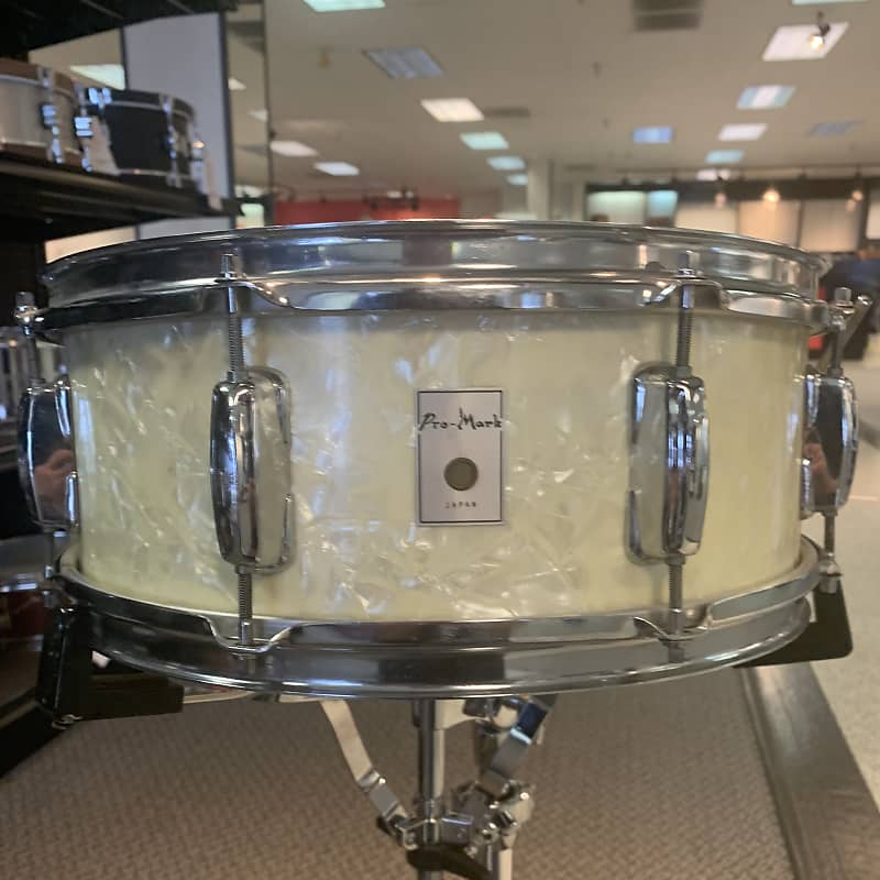 Pro-Mark 5.5x14 Steel Snare Drum - MIJ White Marine Pearl | Reverb