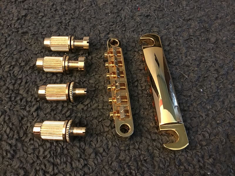 Epiphone Tune-O-Matic Tailpiece and Bridge - Gold | Reverb