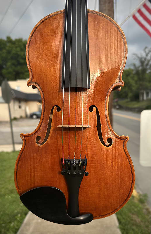 Powerful!! John Preston 5-String Violin Fiddle 4/4 | Reverb