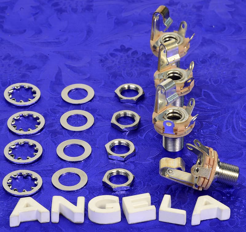 Four Switchcraft 1/4" Amplifier Input Jacks With Extra Long | Reverb