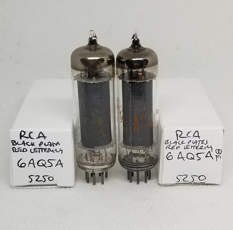 RCA 6AQ5A Black Plate Perfectly Matched Pair NOS 6AQ5 EL90 | Reverb