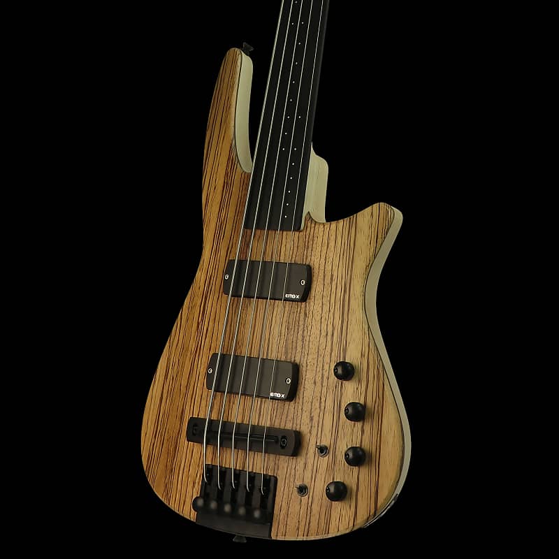 NS Design CR5 RADIUS Bass Guitar Zebrawood Fretless | Reverb