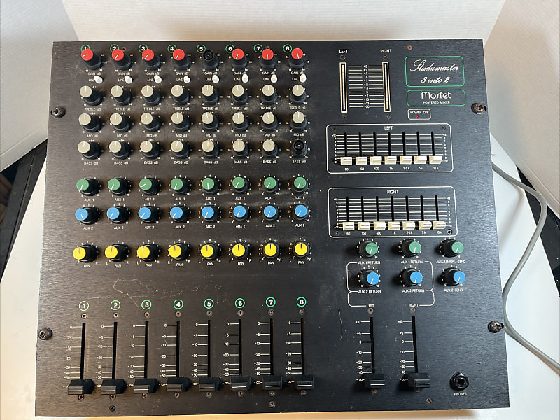 Vintage Studiomaster 8 into 2 MOSFET Powered Mixer 60s-70s | Reverb