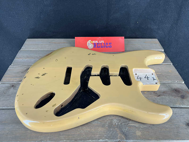 Real Life Relics Strat® Stratocaster® Body Aged Butterscotch | Reverb