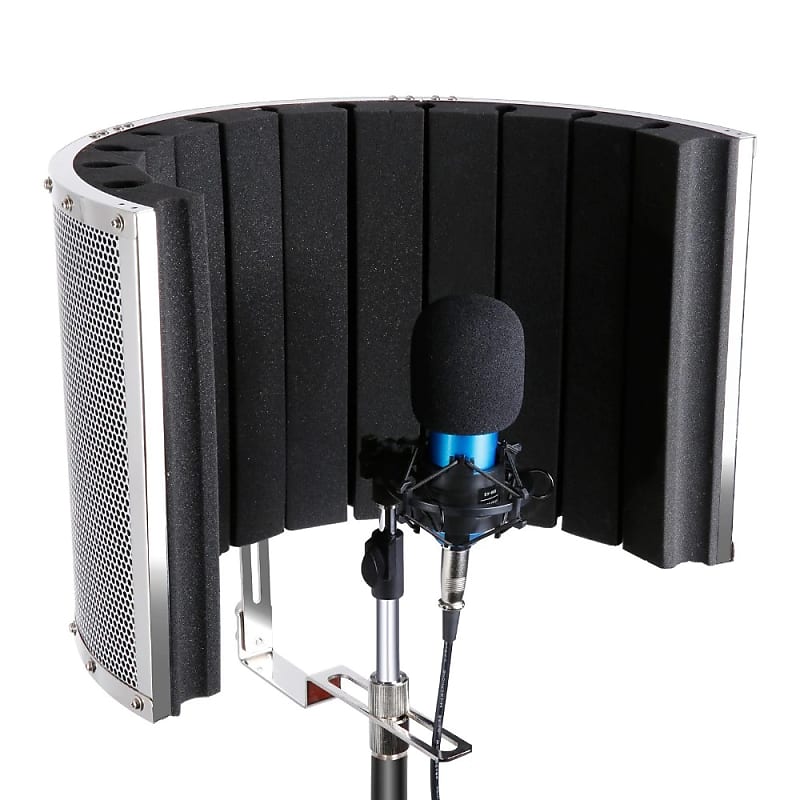 Lightweight Aluminum Microphone Isolation Shield Absorber | Reverb